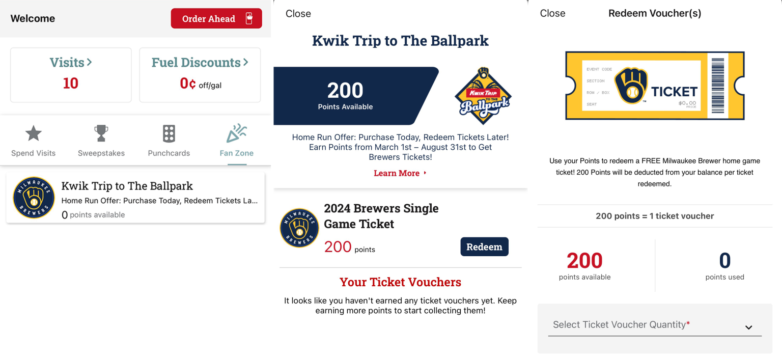 Get free tickets with Fan Zone points! - Kwik Trip | Kwik Star
